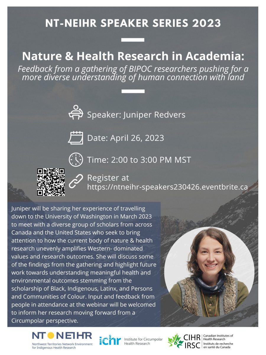 NT-NEIHR Speakers Series 2023: Juniper Redvers | Institute for ...